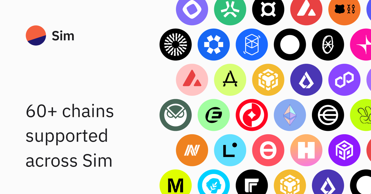 Supported Chains | Sim